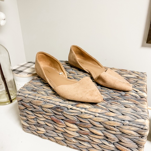 Merona | Shoes | Merona Faux Suede Dorsay Pointed Toe Ballet Flats Size ...